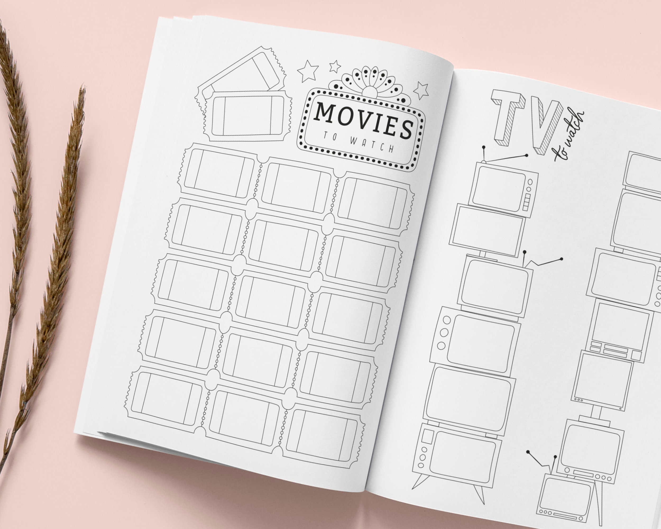 TRACKERS & COLLECTIONS | Printable Bullet Style Journal Templates ...