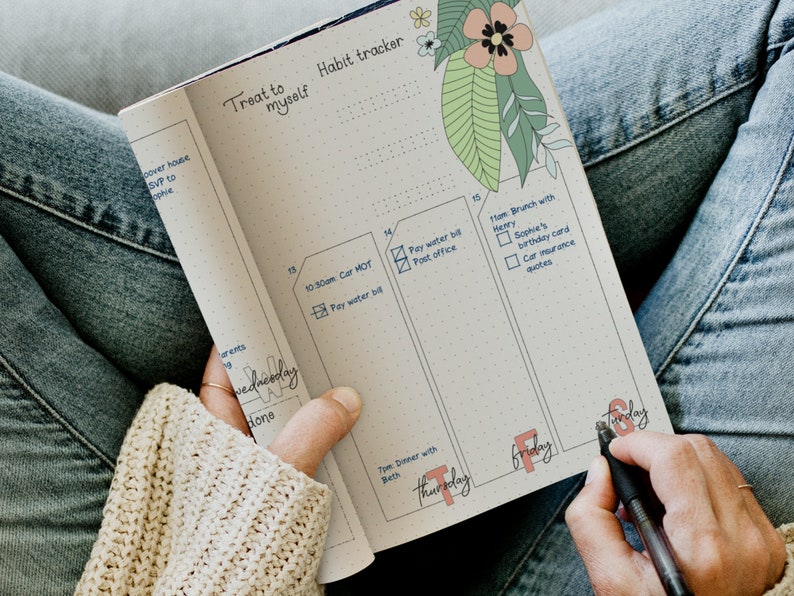 WEEKLY CALENDAR SPREADS Tiger Theme Printable Bullet - Etsy