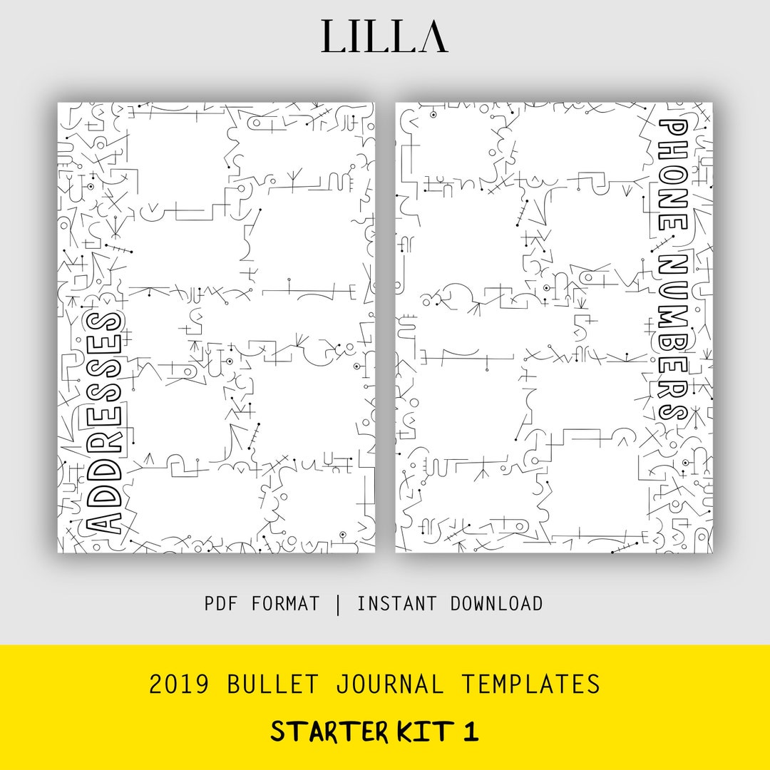 Bullet Style Journal Printable Templates | 2025 Mindful Goal Planner ...