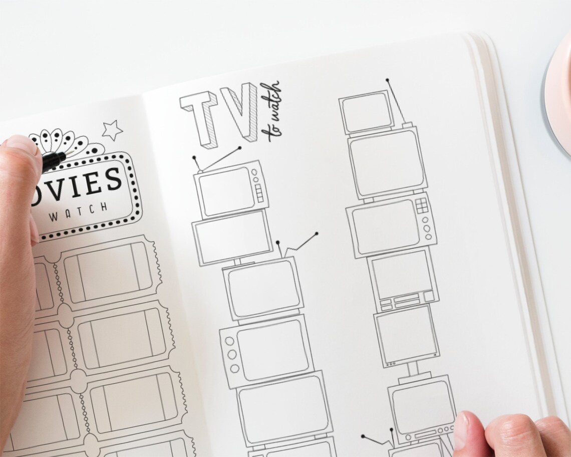 TRACKERS & COLLECTIONS Printable Bullet Journal Templates - Etsy