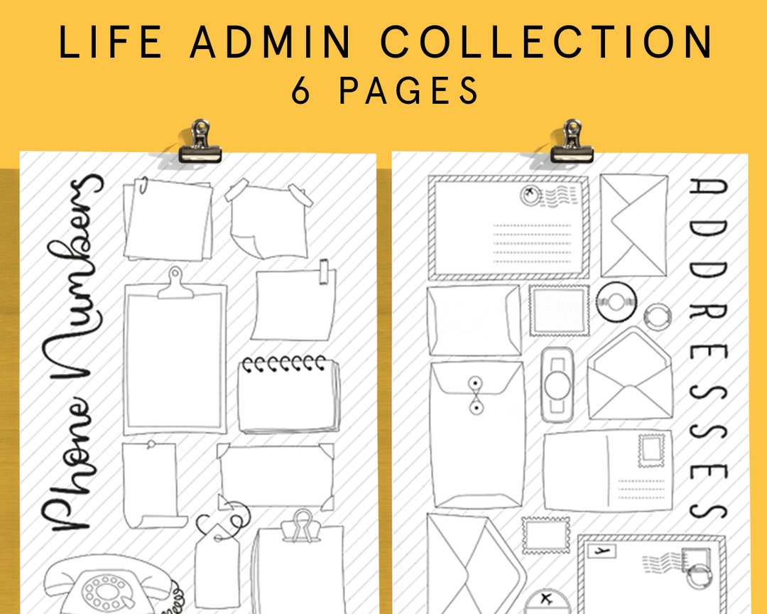 Life Admin Printable Journal Templates: Finance & Goal Tracker (PDF ...