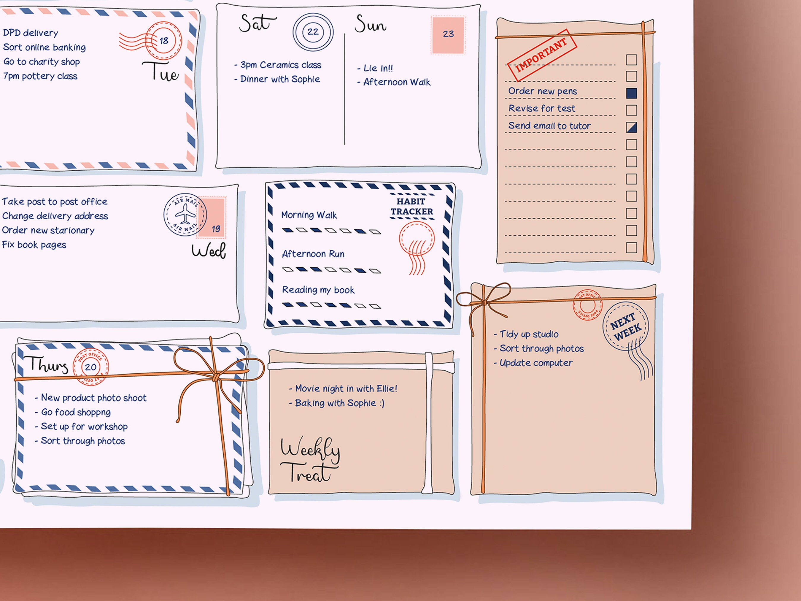 Printable Weekly Planner Fun Bullet Style Journal Weekly - Etsy UK