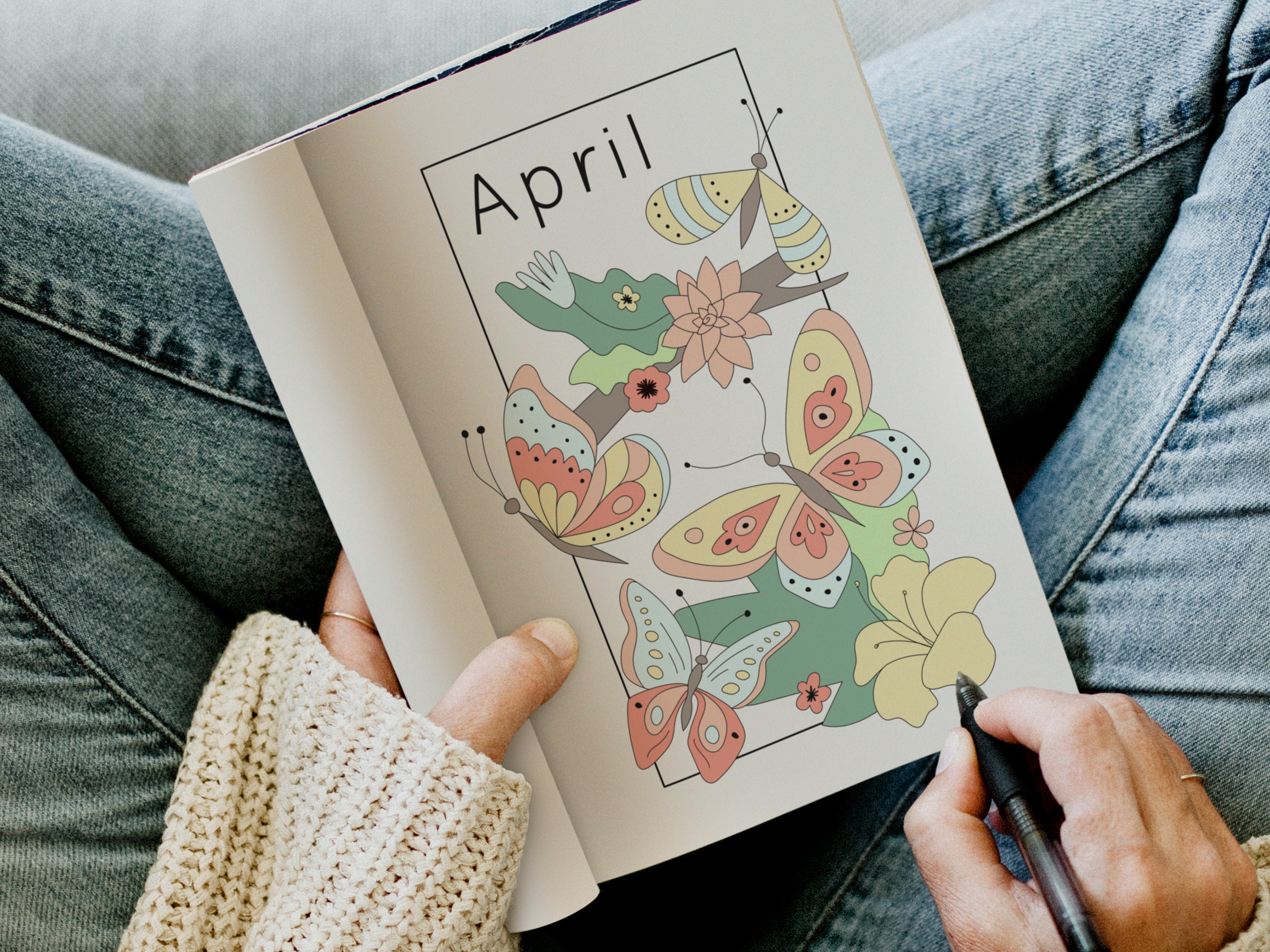 MONTHLY & YEARLY COVERS | Printable Bullet Style Journal Template Page ...