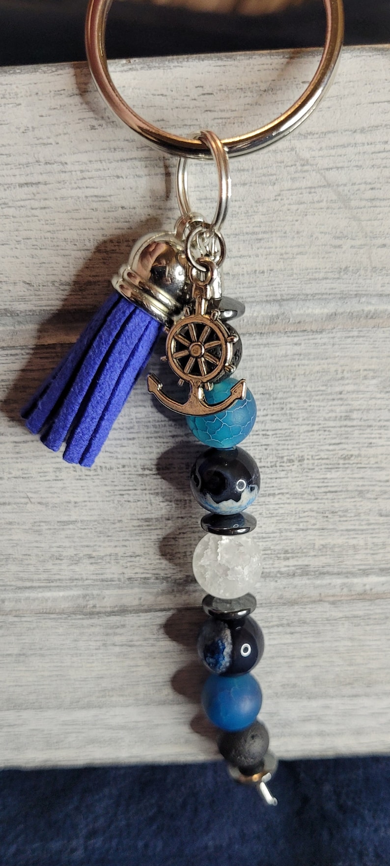 Gemstone Keychain - Etsy