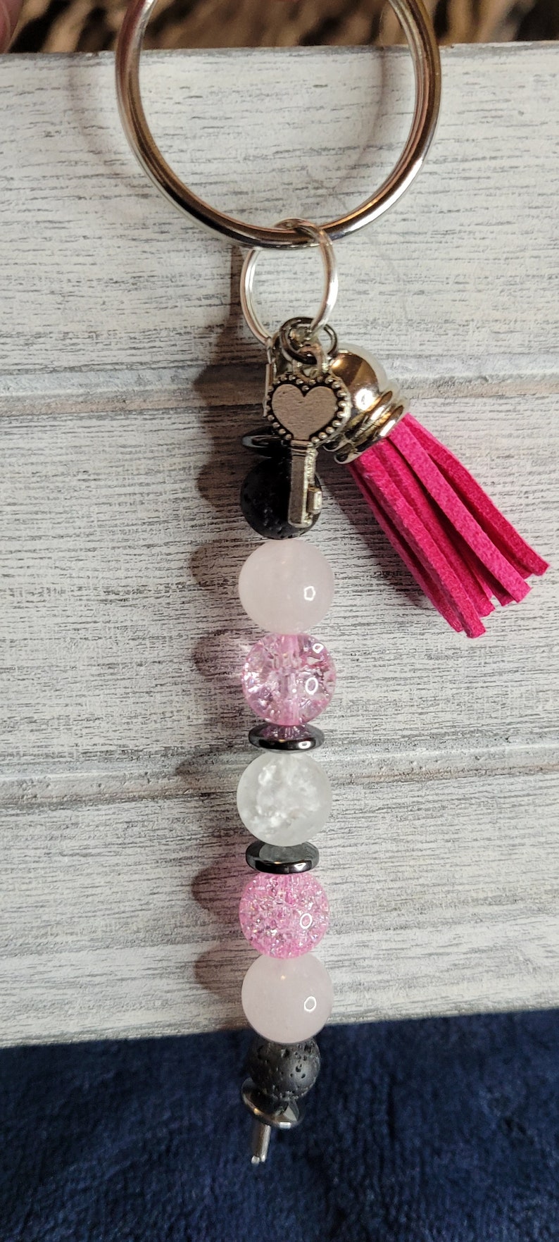 Gemstone Keychain - Etsy