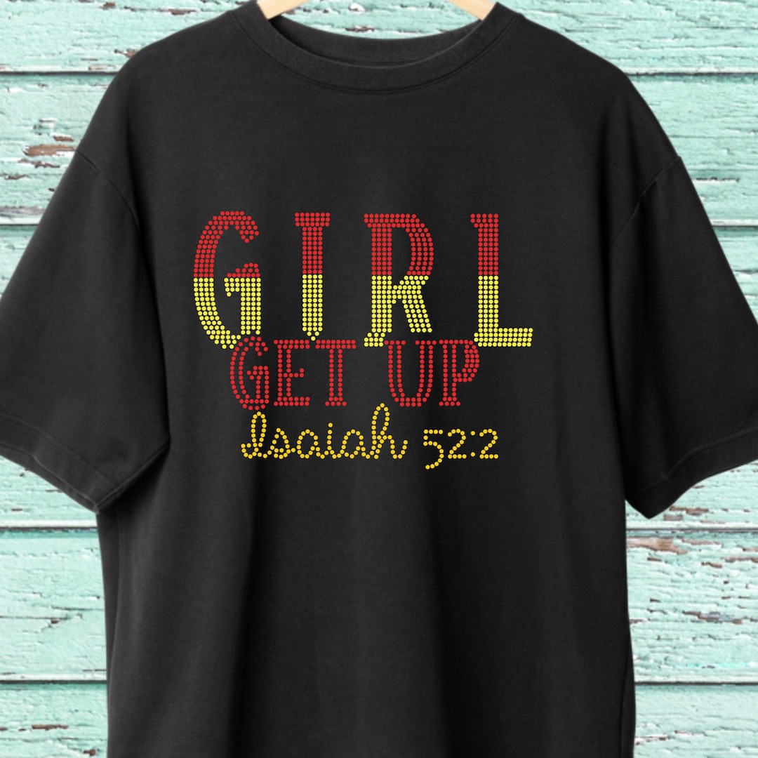 Girl Get up Rhinestone Svg File - Etsy
