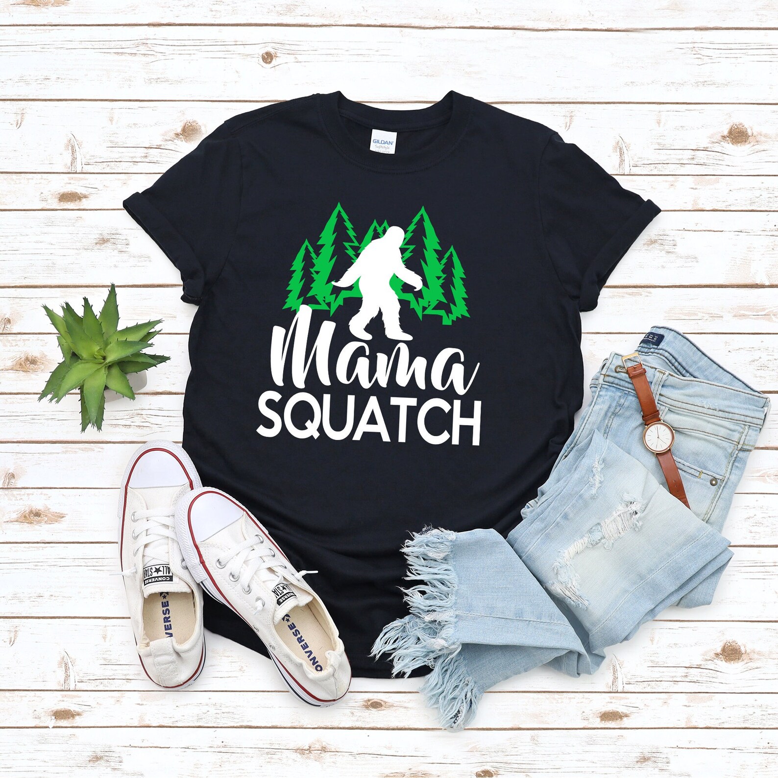 Mama Squatch T Shirt Sasquatch Bigfoot Forest, Gift for Mom - Etsy