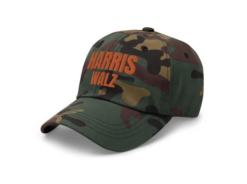 Kamala Harris Tim Walz Camo Camouflage Hat With Orange Lettering - Etsy