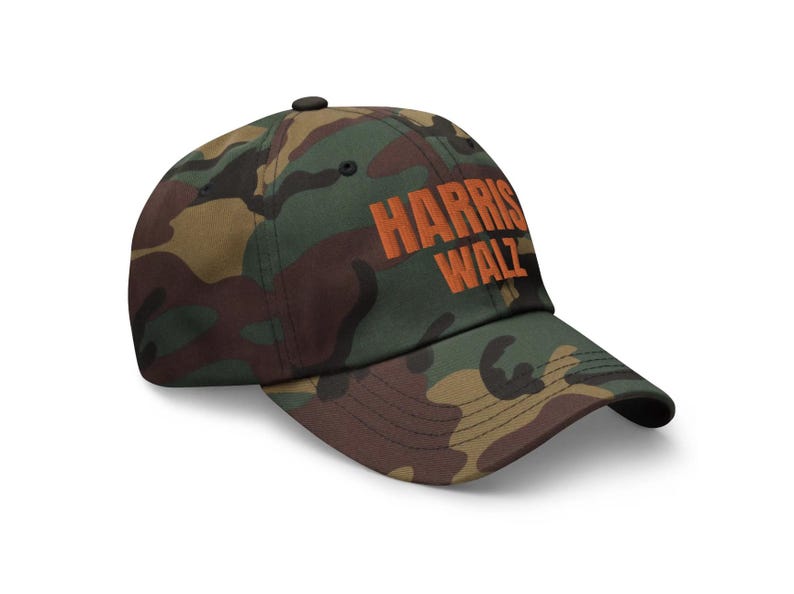 Kamala Harris Tim Walz Camo Camouflage Hat With Orange Lettering - Etsy