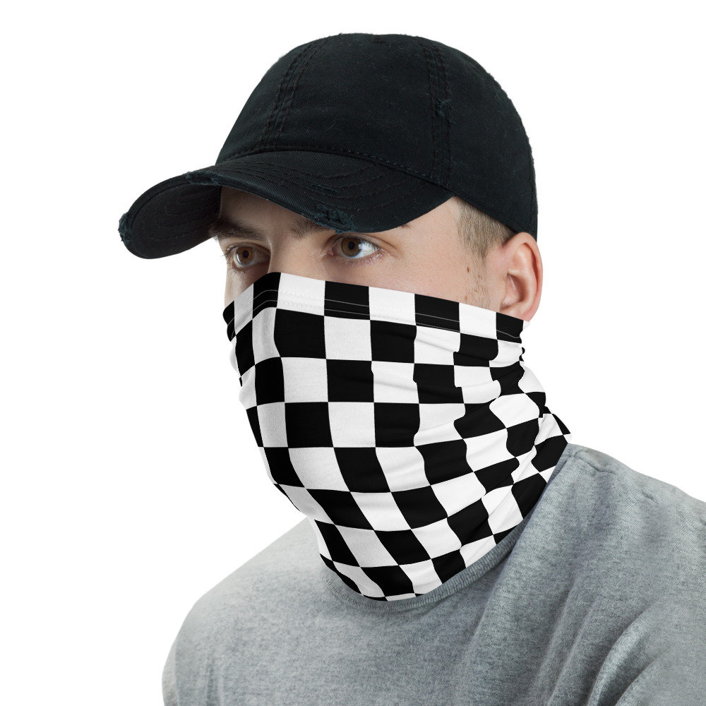 Checkered Checkerboard Pattern Face Mask Wind Neck Gaiter - Etsy