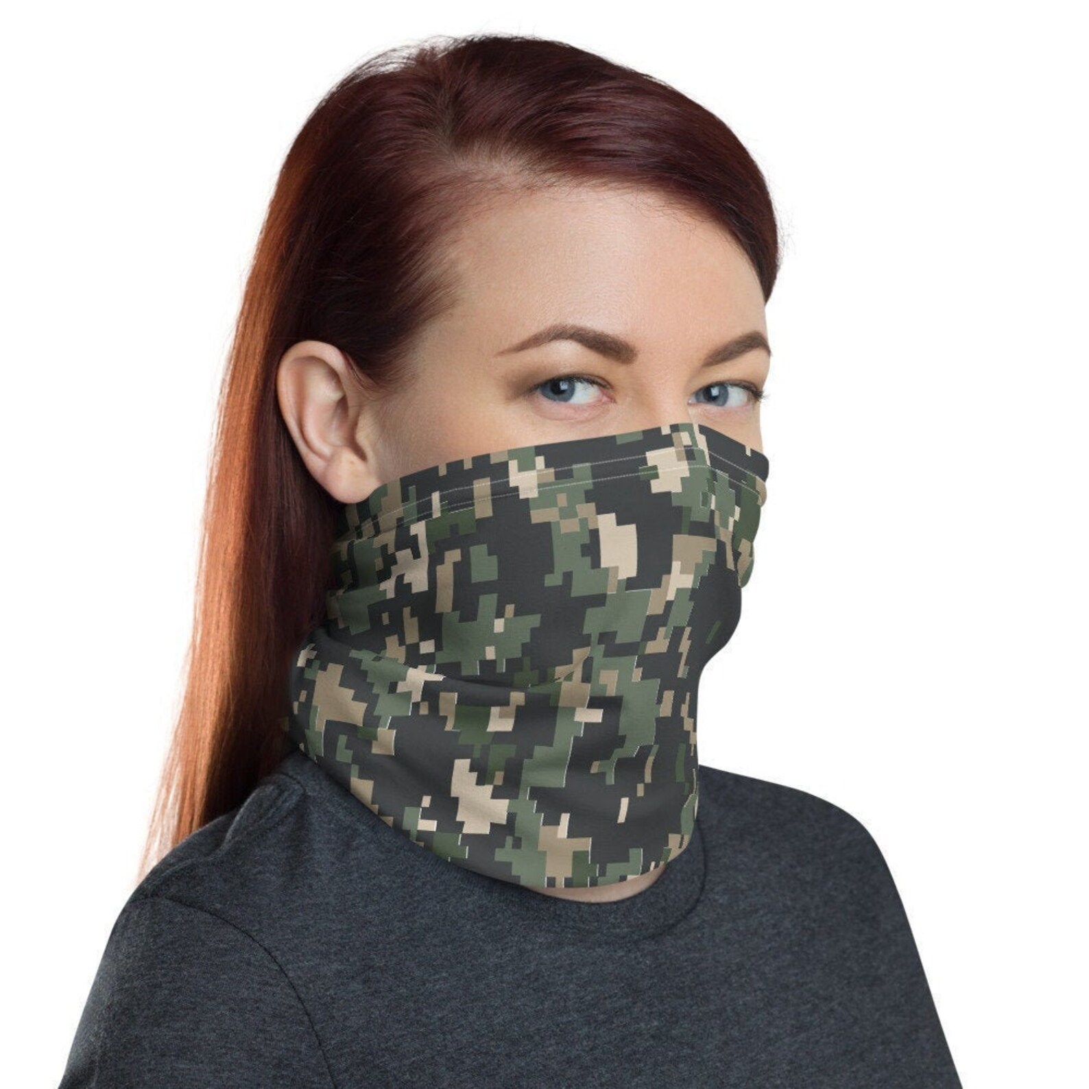 Digital Camo Camouflage Face Mask Cover Neck Gaiter Social Distancing ...