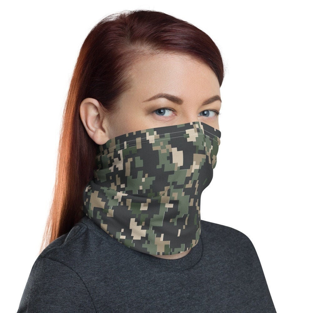 Digital Camo Camouflage Face Mask Cover Neck Gaiter Social Distancing ...