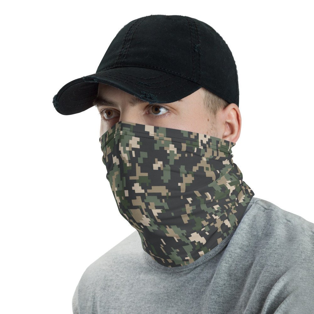 Digital Camo Camouflage Face Mask Cover Neck Gaiter Social - Etsy