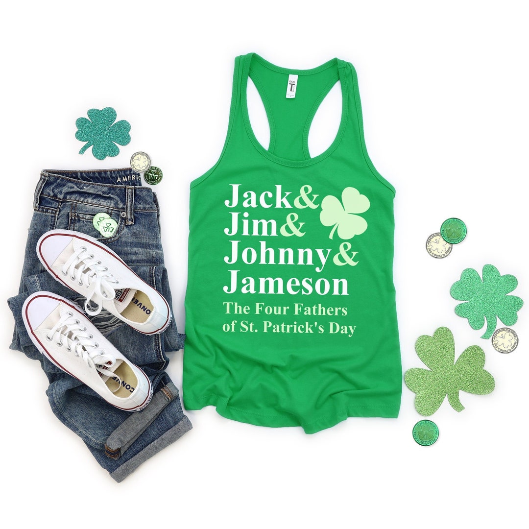 Jim Jack Johnny Jameson Four Fathers of St Patrick's Day Women's Green ...