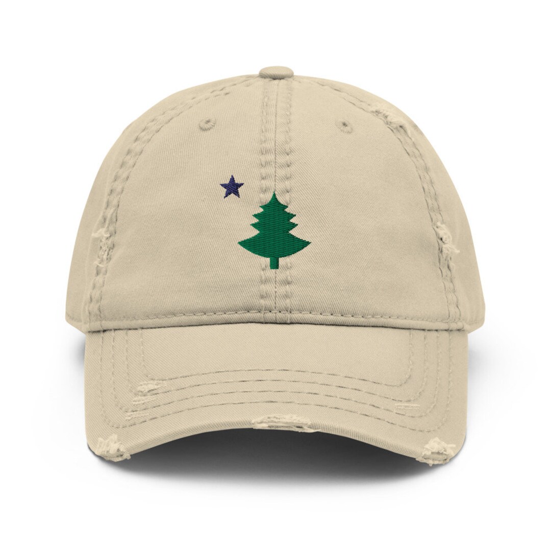Old Maine Flag 1901 First Flag of Maine Hat With Tree and Star - Etsy