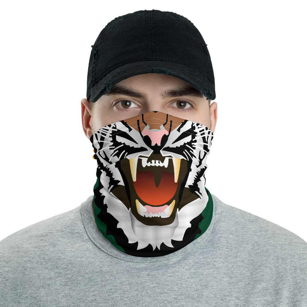 Tiger Face Fangs Teeth Face Mask Neck Gaiter Shield Social - Etsy