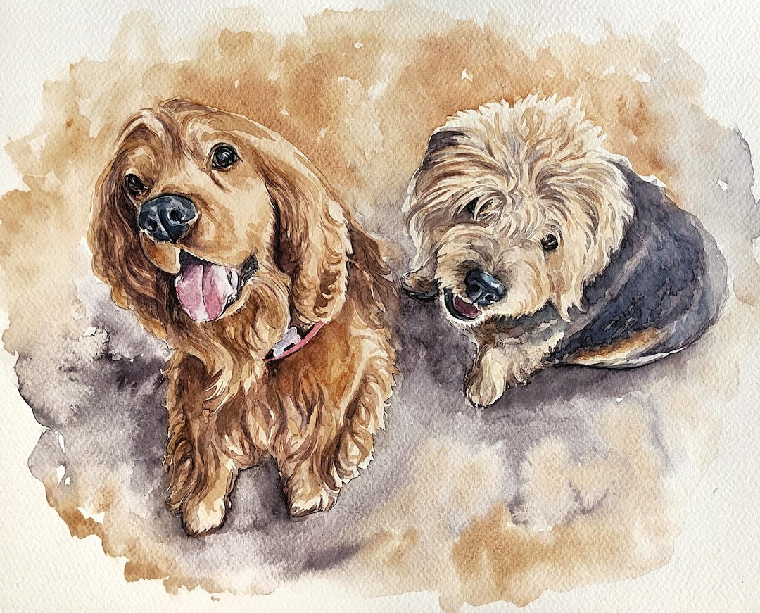 Custom Painted Dog Portrait Memorial Dog Painting Dog Mom Gift ...