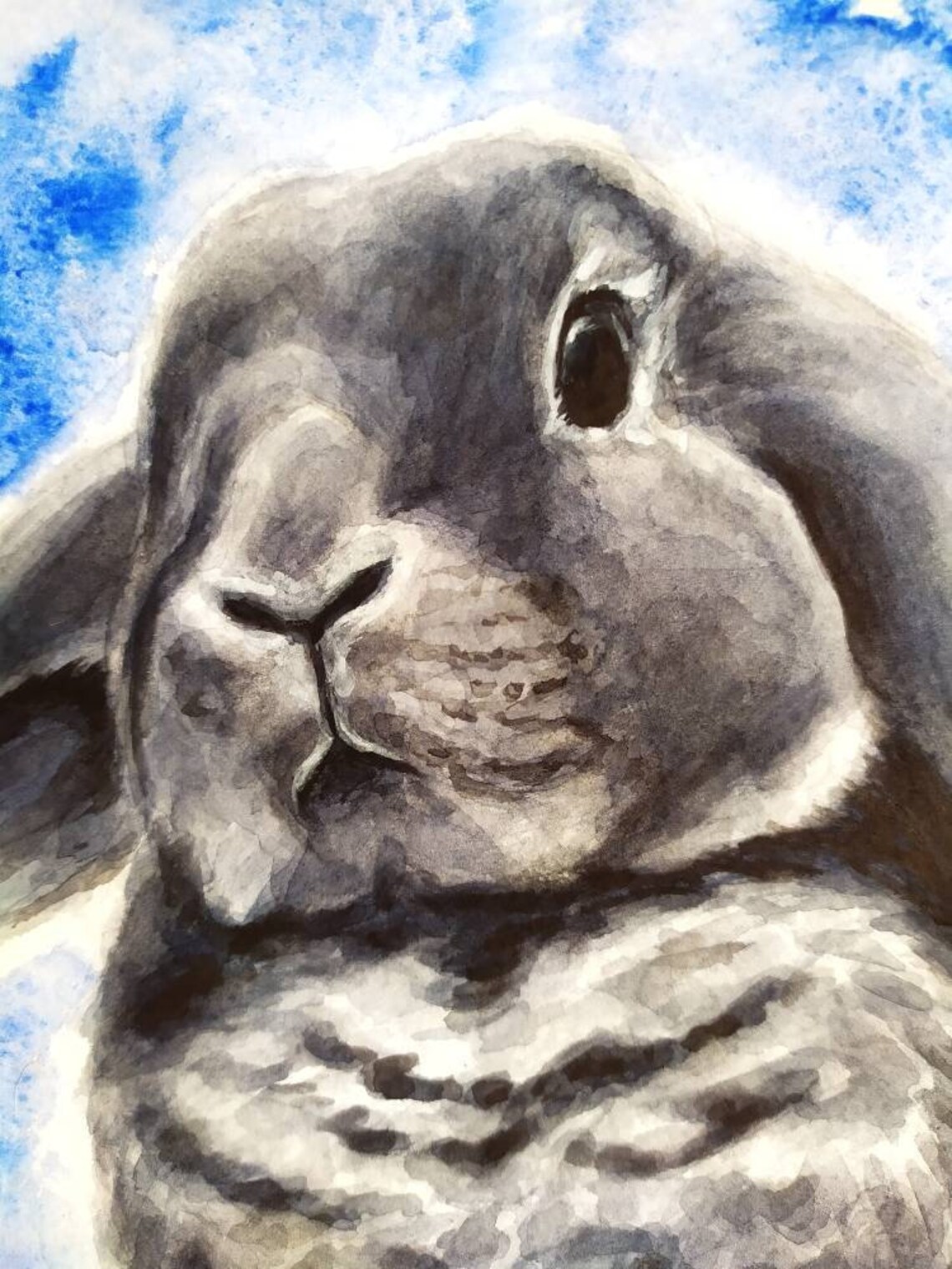 Custom Bunny Painting Custom Rabbit Owner Gift - Etsy
