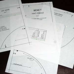 PDF PATTERN BERET, Tam, Hat Pattern, Beret Pattern, Tam Sewing Pattern ...