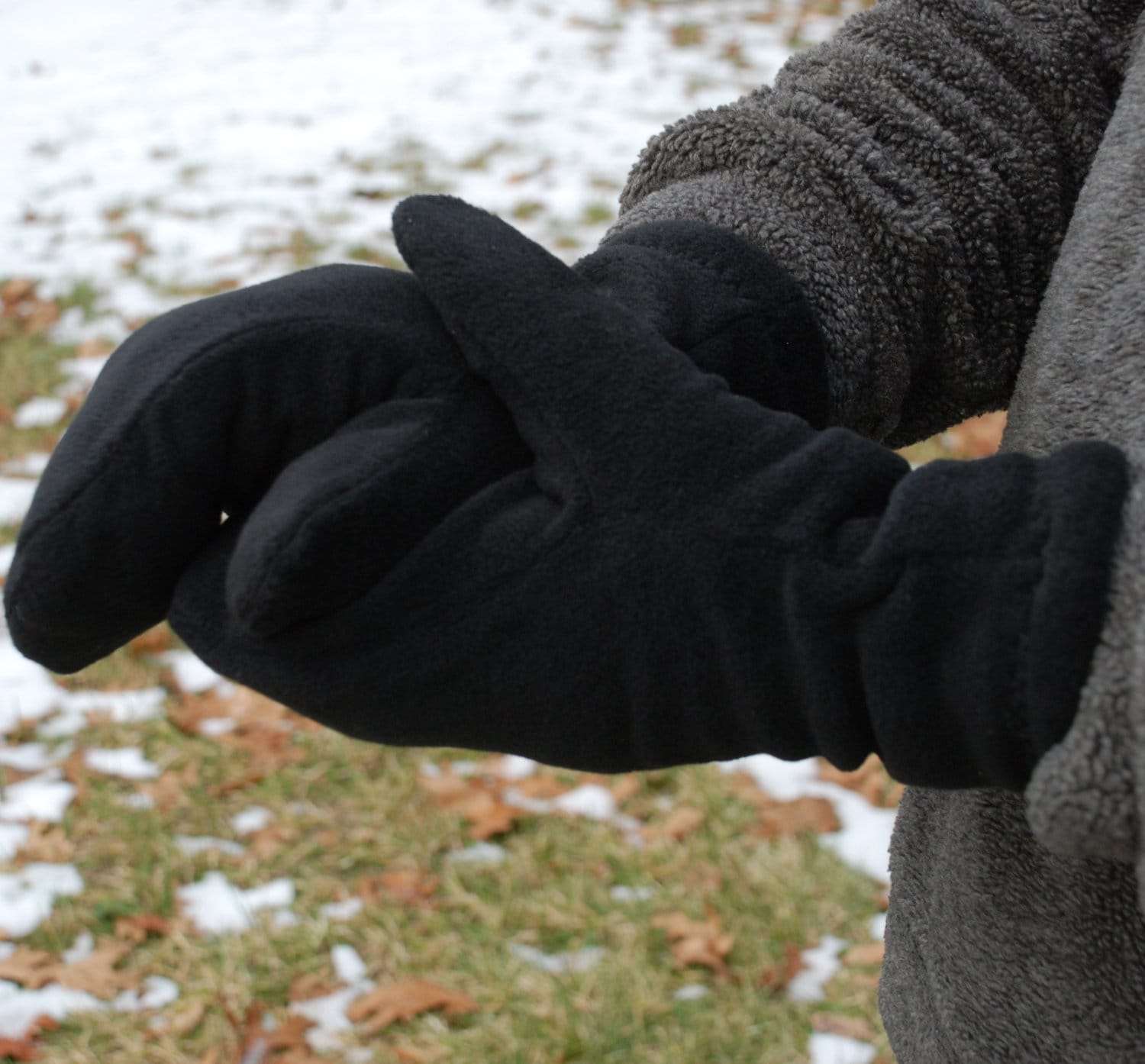 PDF PATTERN LARGE Mittens Double Layer Fleece Mitten - Etsy