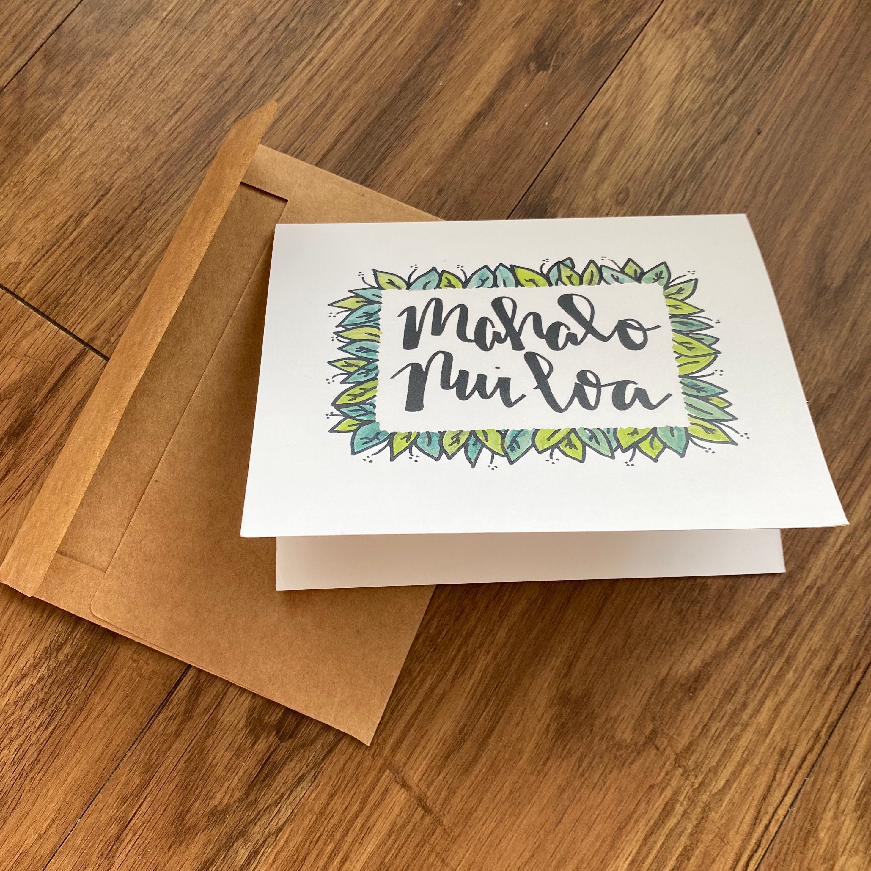 Tarjetas Mahalo Nui Loa gracias | Etsy