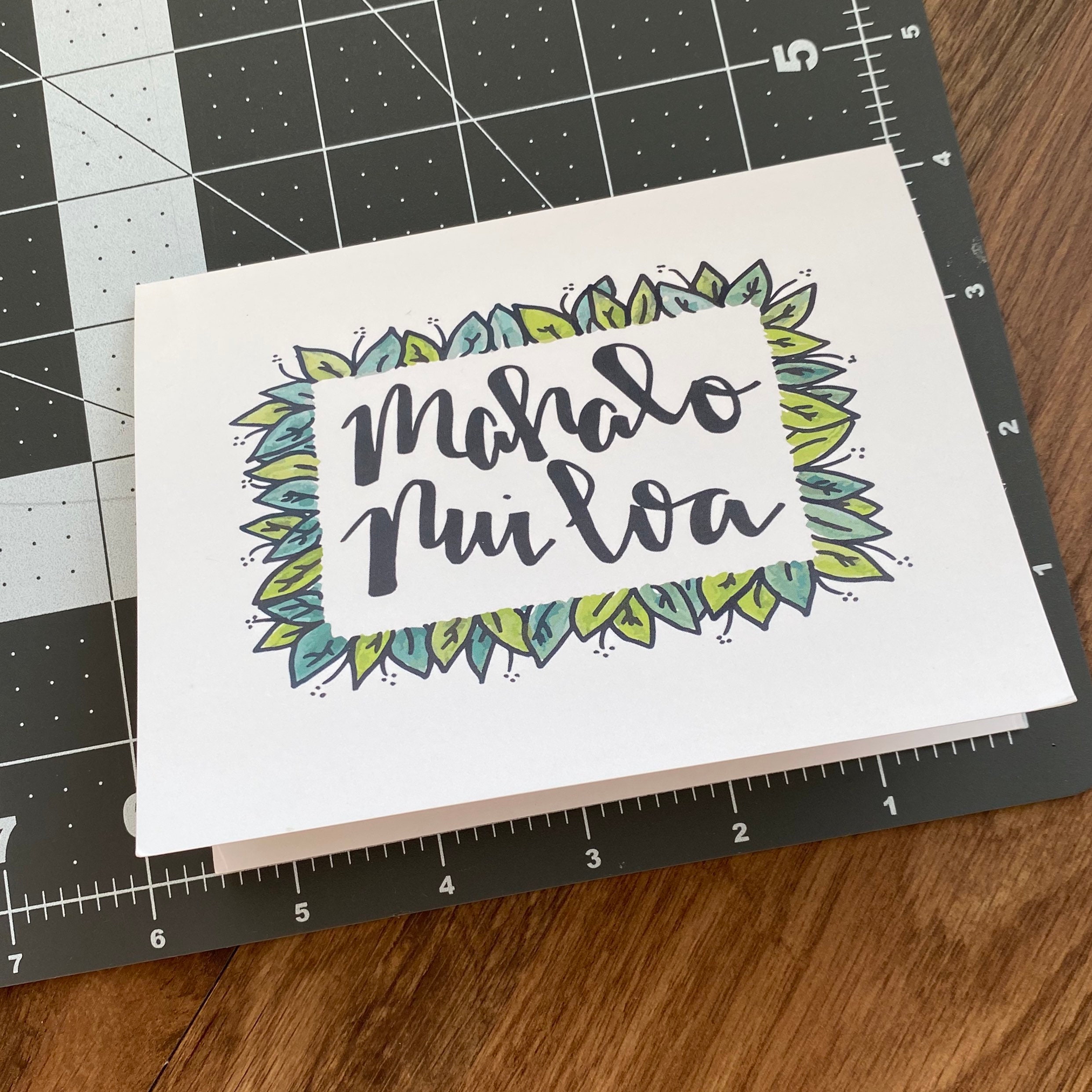 Tarjetas Mahalo Nui Loa gracias | Etsy