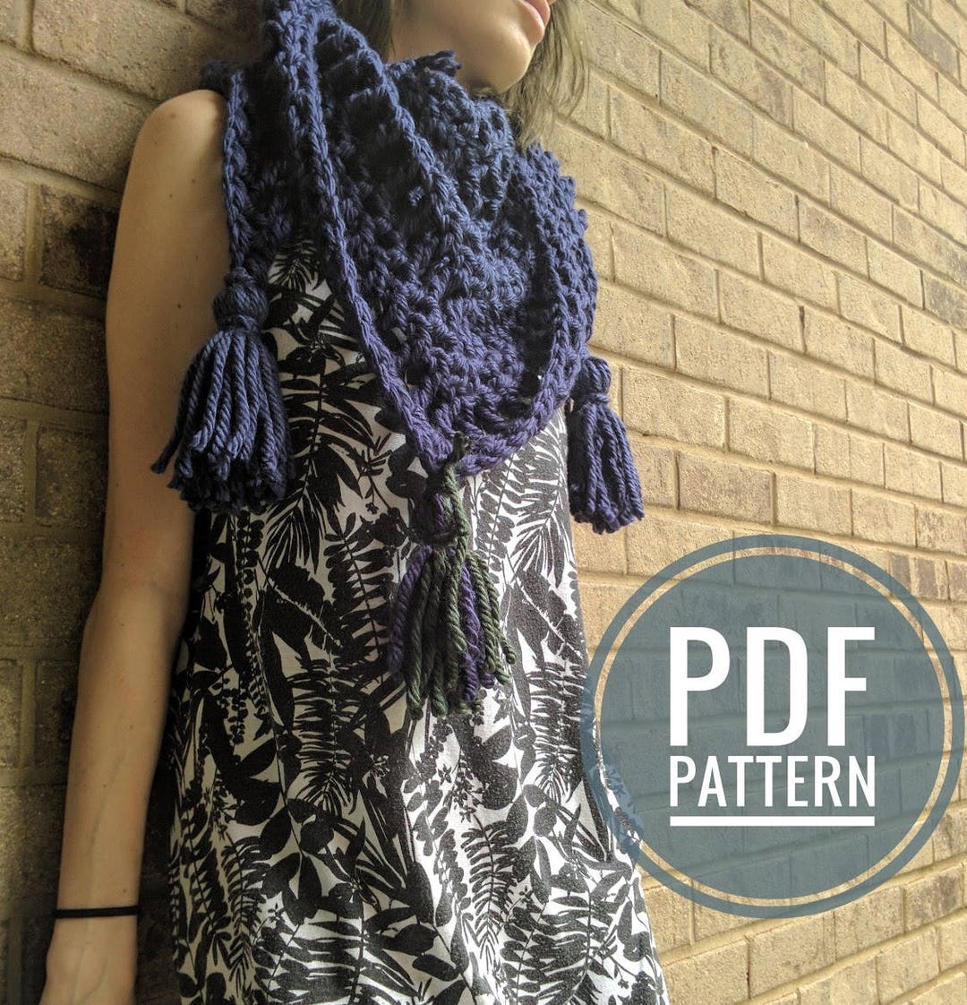 The Yarrow Triangle Scarf PATTERN, Crochet Scarf, PDF, Digital Download ...