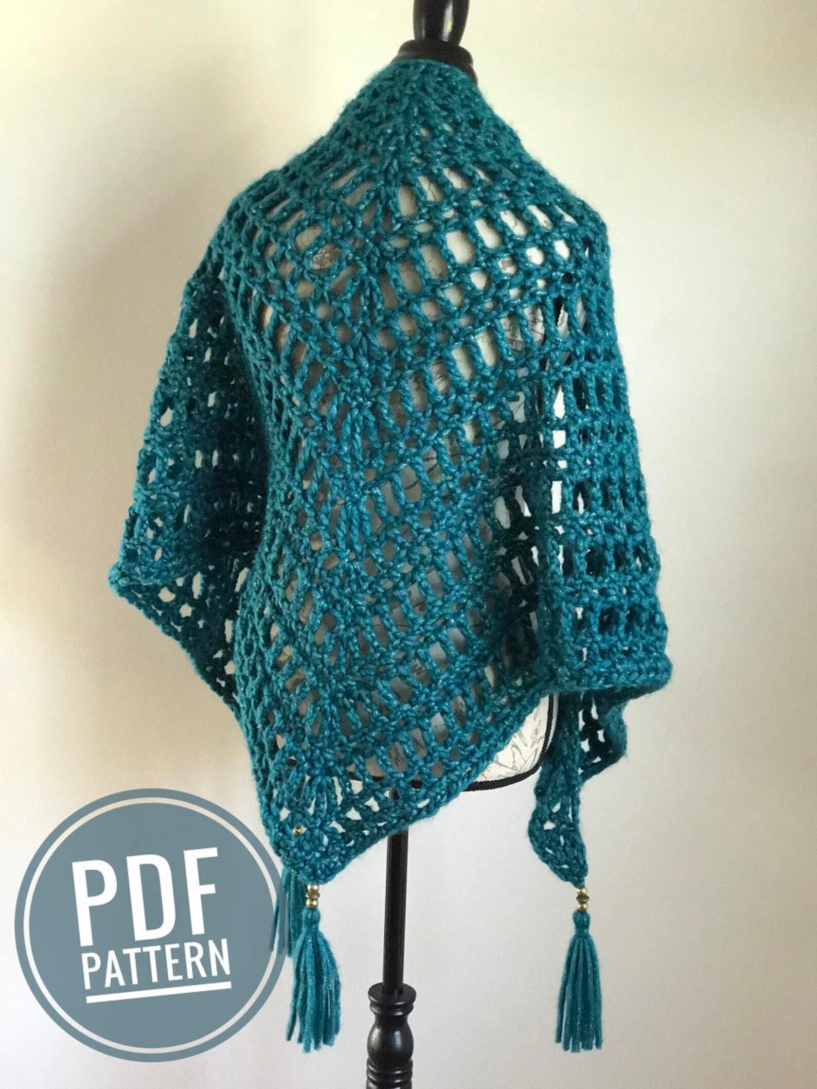 The Yarrow Triangle Scarf PATTERN, Crochet Scarf, PDF, Digital Download ...
