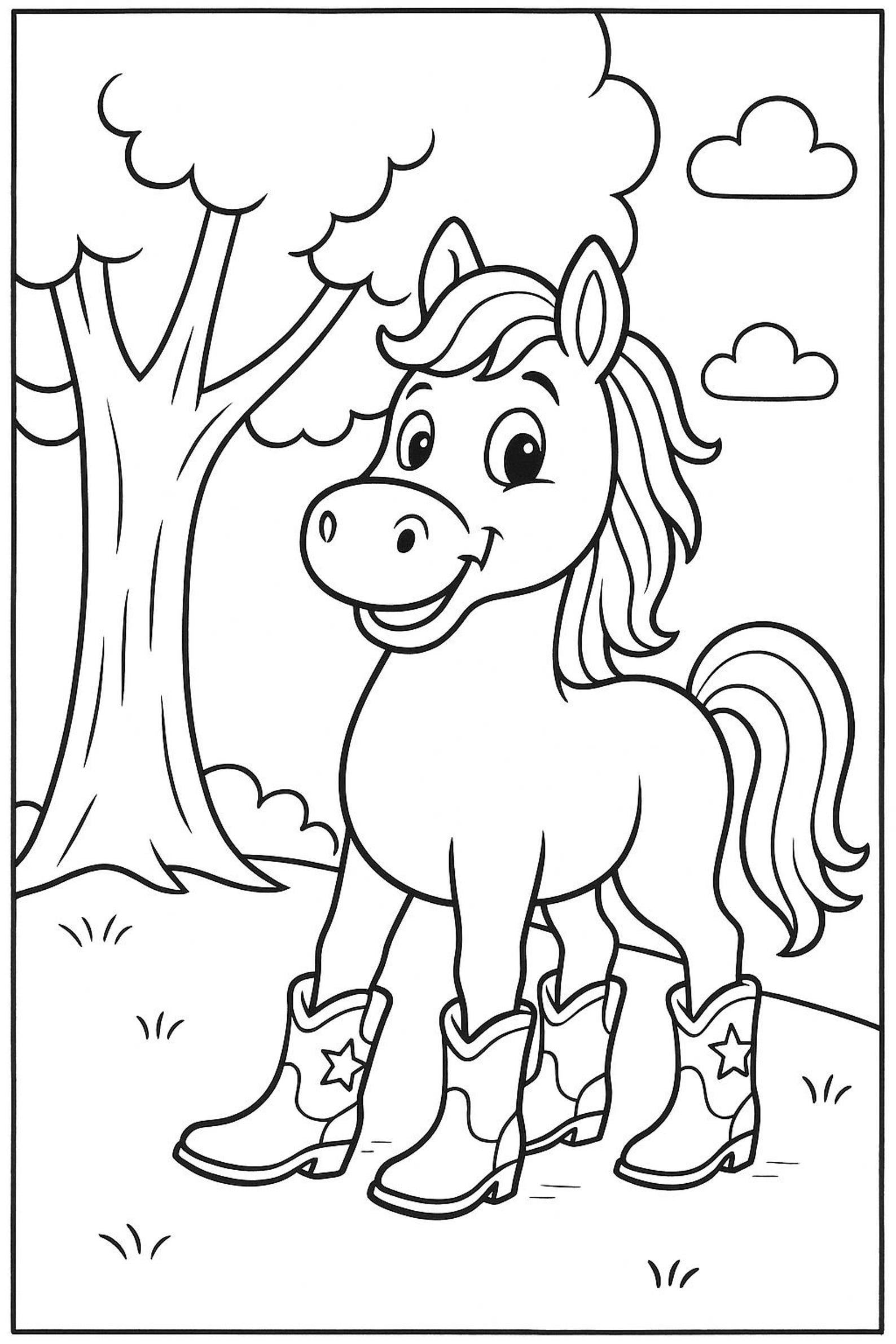 Western Cowboy Theme - Coloring Book Pages - Etsy