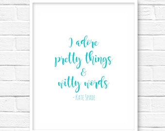 Kate Spade Quote | Etsy