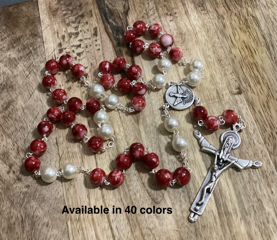 Bulk Rosaries Needzo Catholic Gift Set, Holy Spirit Chaplet With Red ...