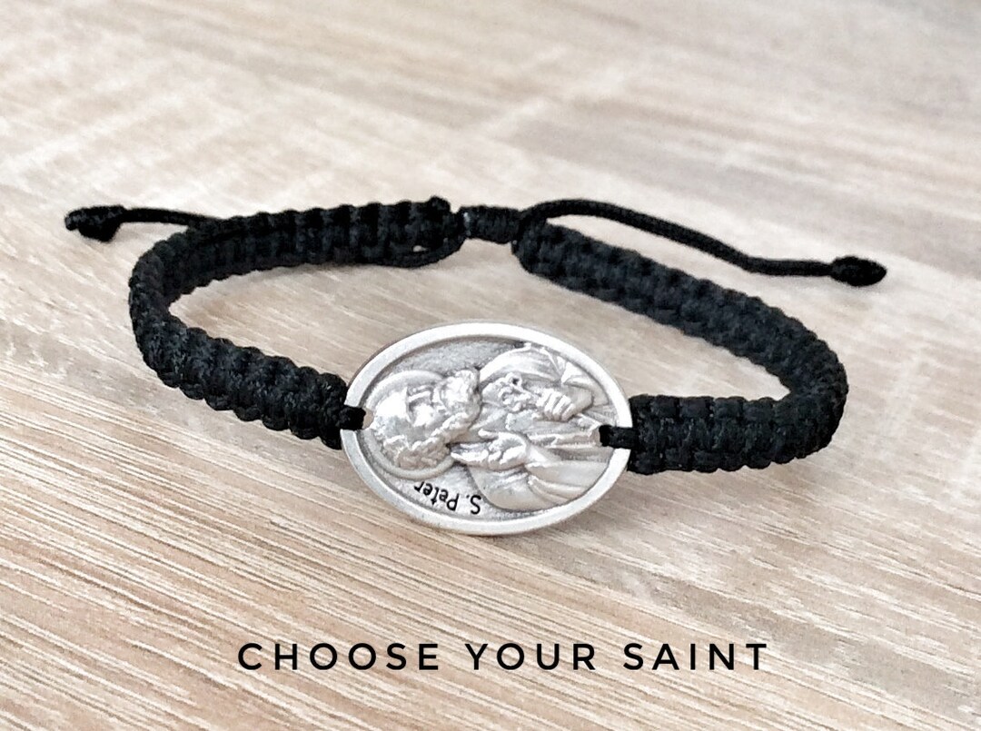 St Peter Medal Bracelet, Catholic Bracelet, Saint Peter the Apostle ...