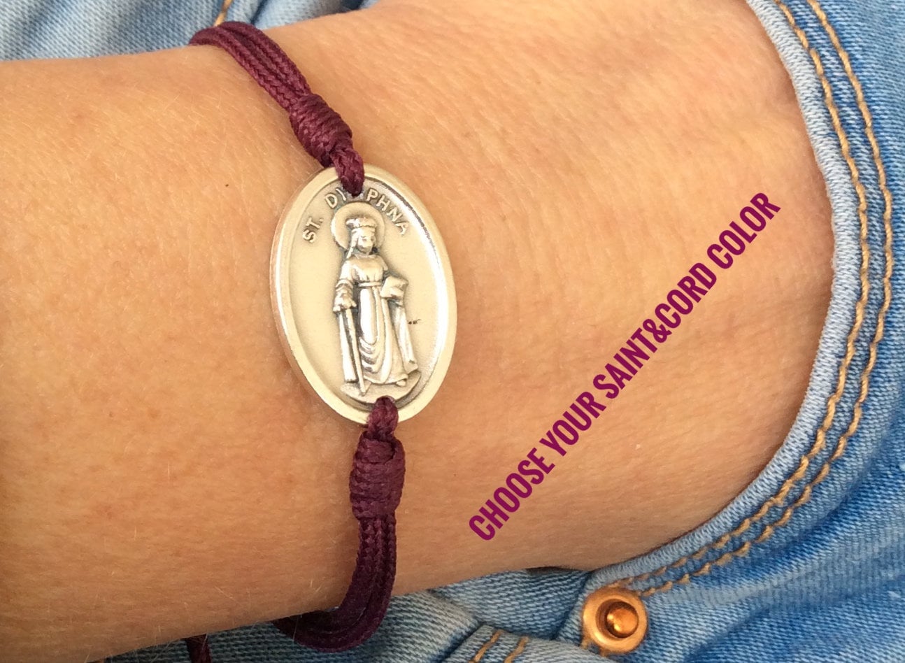 St Dymphna Bracelet Christian Bracelet St Joseph St Gerard | Etsy
