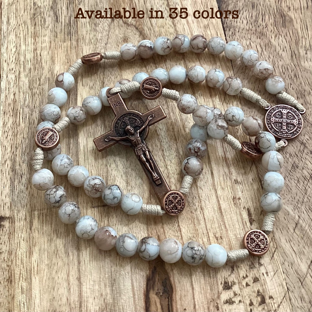 St Benedict Medal Rosary, Prayer Beads, Catholic Rosary, Rosary Beads ...