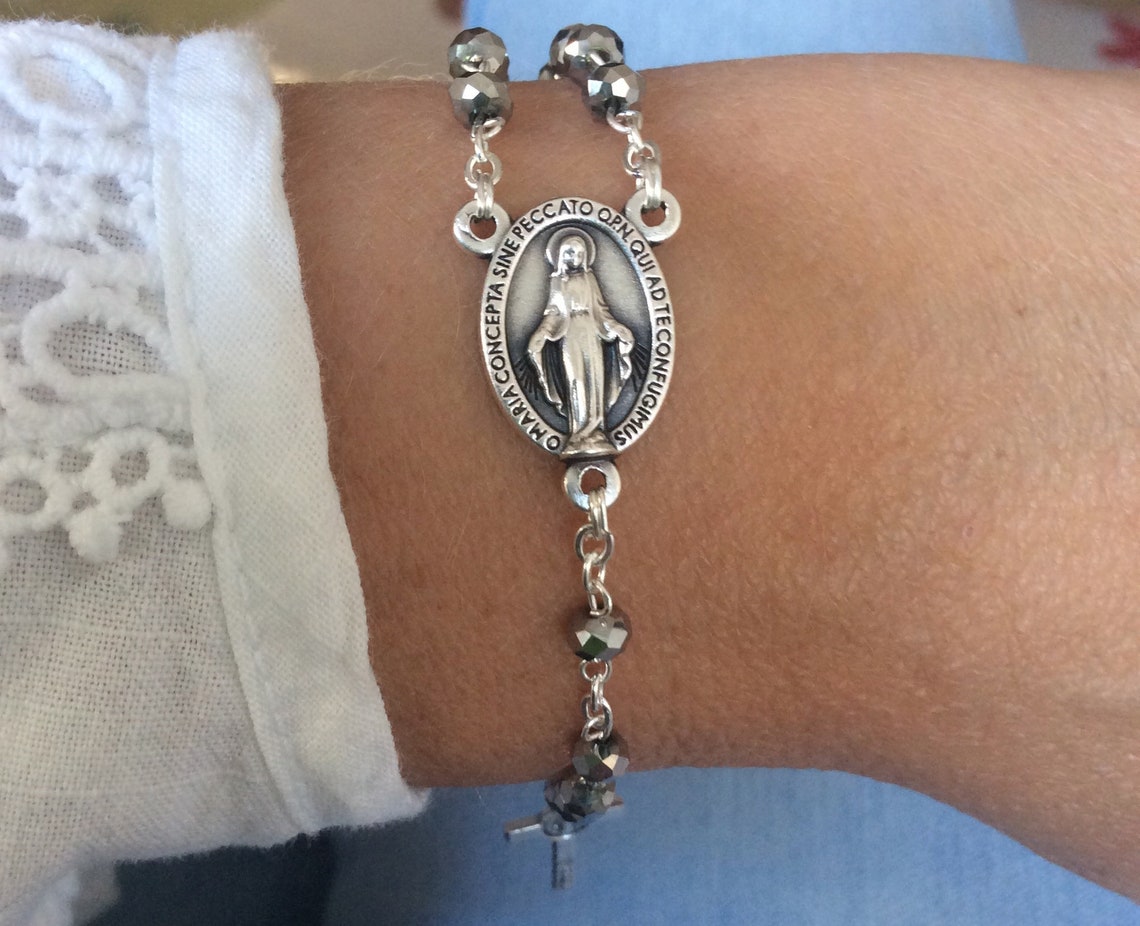 Rosary Bracelet Women Handmade Rosary Christian T Tiny Etsy