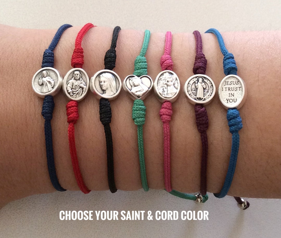 Saint Charm Bracelet, Catholic Gifts for Adults and Kids, Adjustable ...