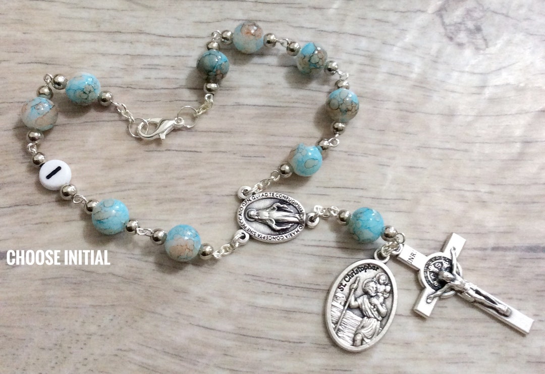 Auto Rosary, Personalized Rosary, Car Rosary, Patron of Travel, St ...