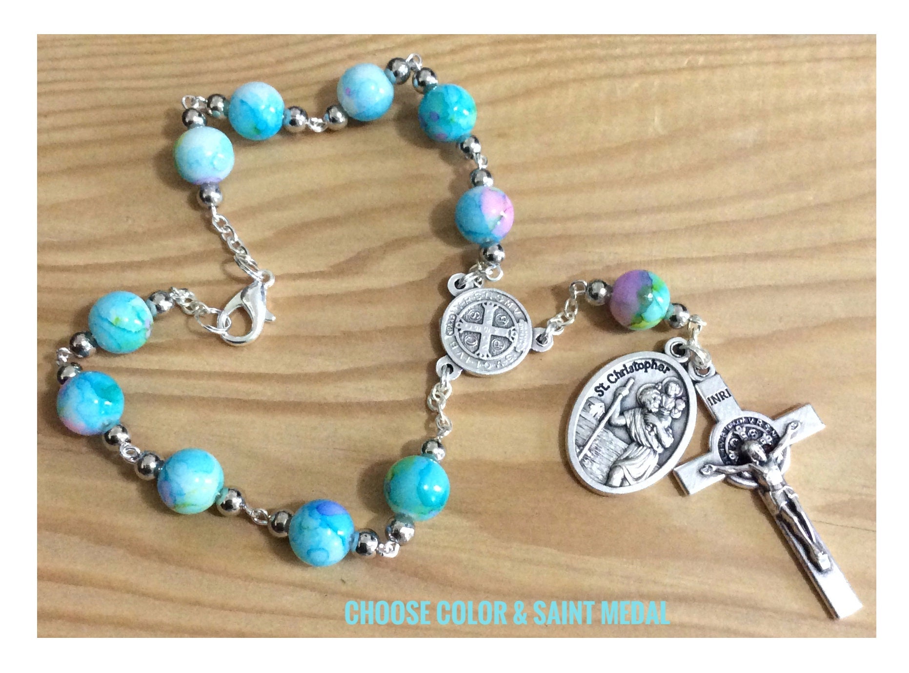 Auto Rosary Car Rosary Patron of travel St Christopher Car | Etsy