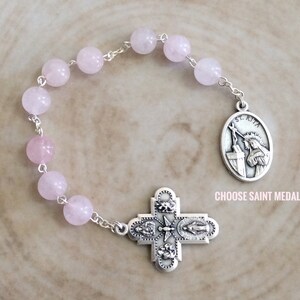 St Rita Chaplet,gemstone Catholic Prayer Beads, Nine Bead Chaplet, St ...