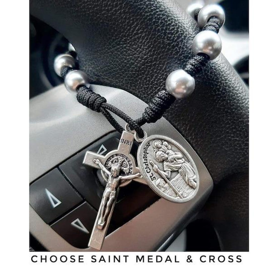 Catholic Car Rosary, Pastor Travel Gifts One Decade Auto Rosary, Car ...