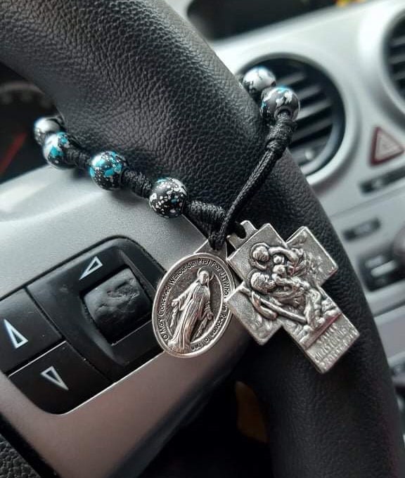 Catholic Car Rosary Pastor Travel Gifts One Decade Auto | Etsy