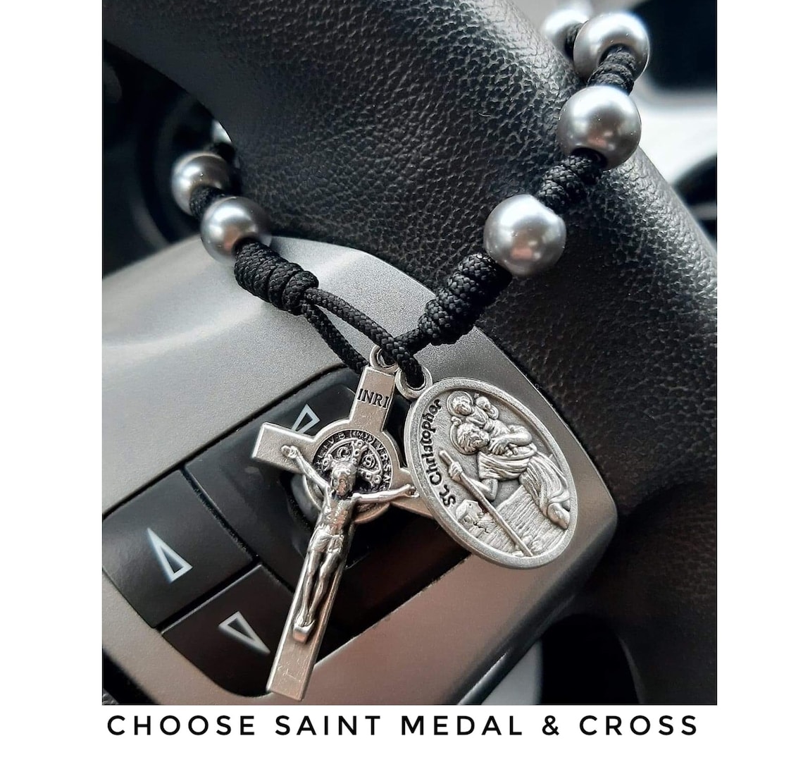 Catholic Car Rosary Pastor Travel Gifts One Decade Auto | Etsy