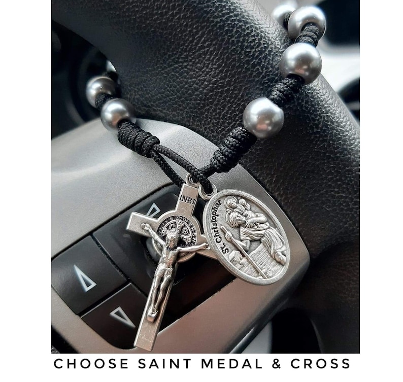 Catholic Car Rosary Pastor Travel Gifts One Decade Auto | Etsy