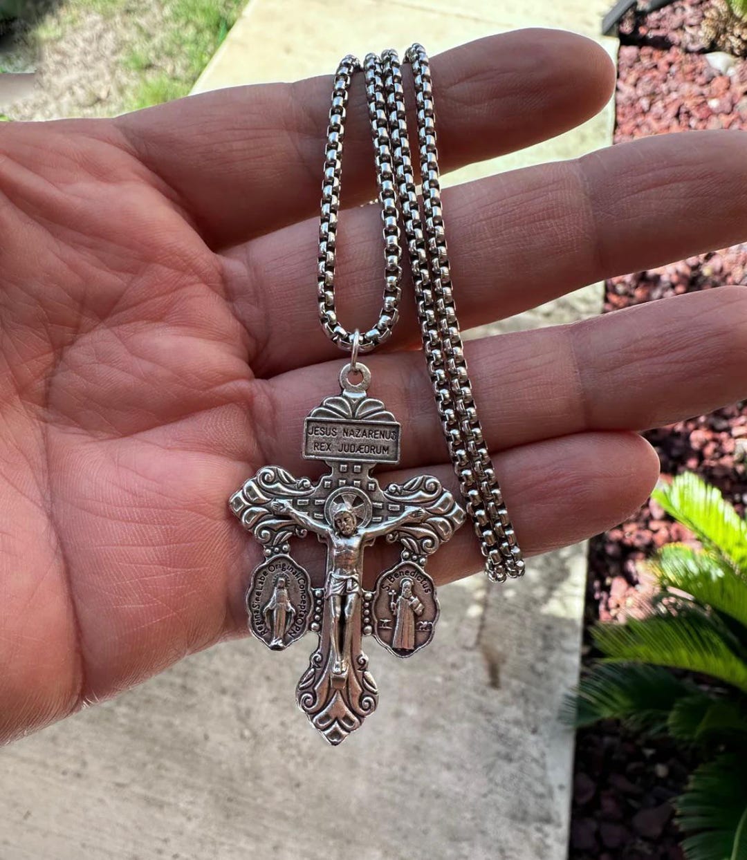 Pardon Crucifix Necklace, Protection From Evil Necklace, Pardon Cross 2 ...