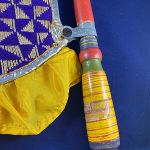 Indian Hand Held Cloth Fan With Painted Handle Pankha - Etsy