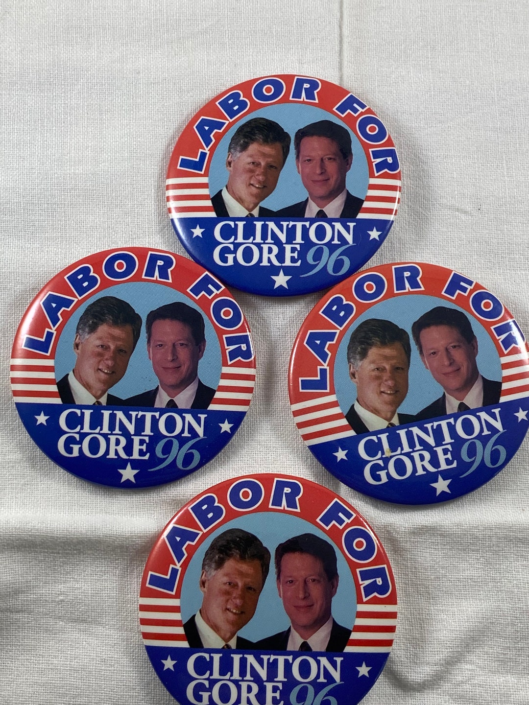 Labor for Clinton Gore Campaign Button - Etsy