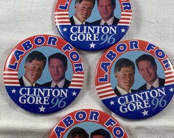 Clinton Gore Buttons - Etsy