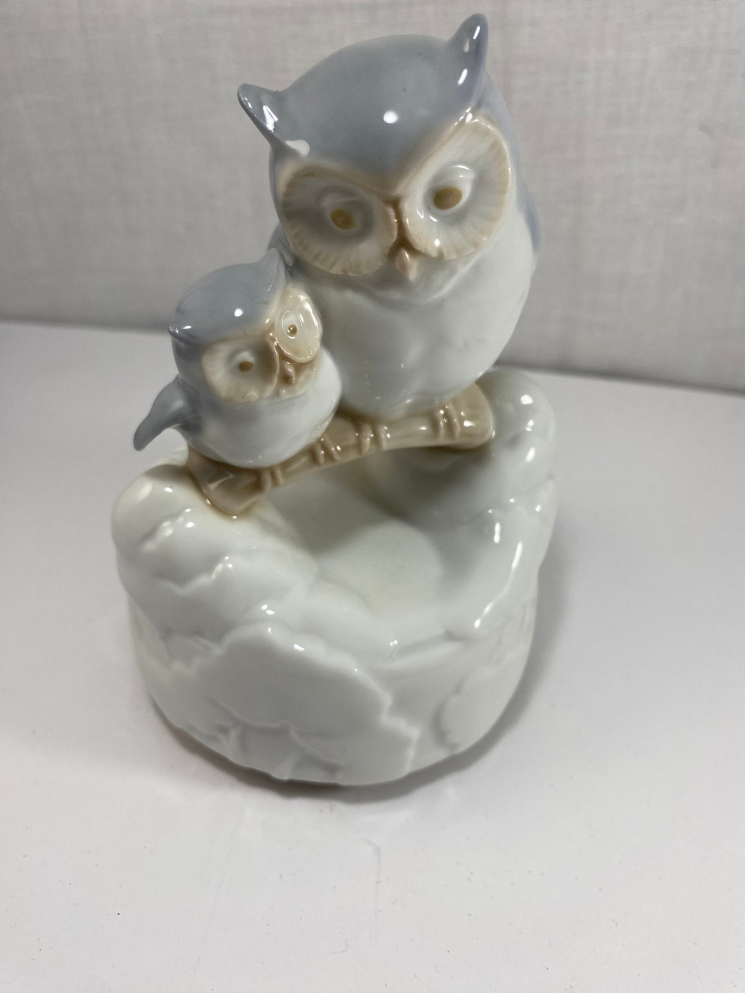 Otagiri Porcelain Owl Music Box the Way We Were - Etsy