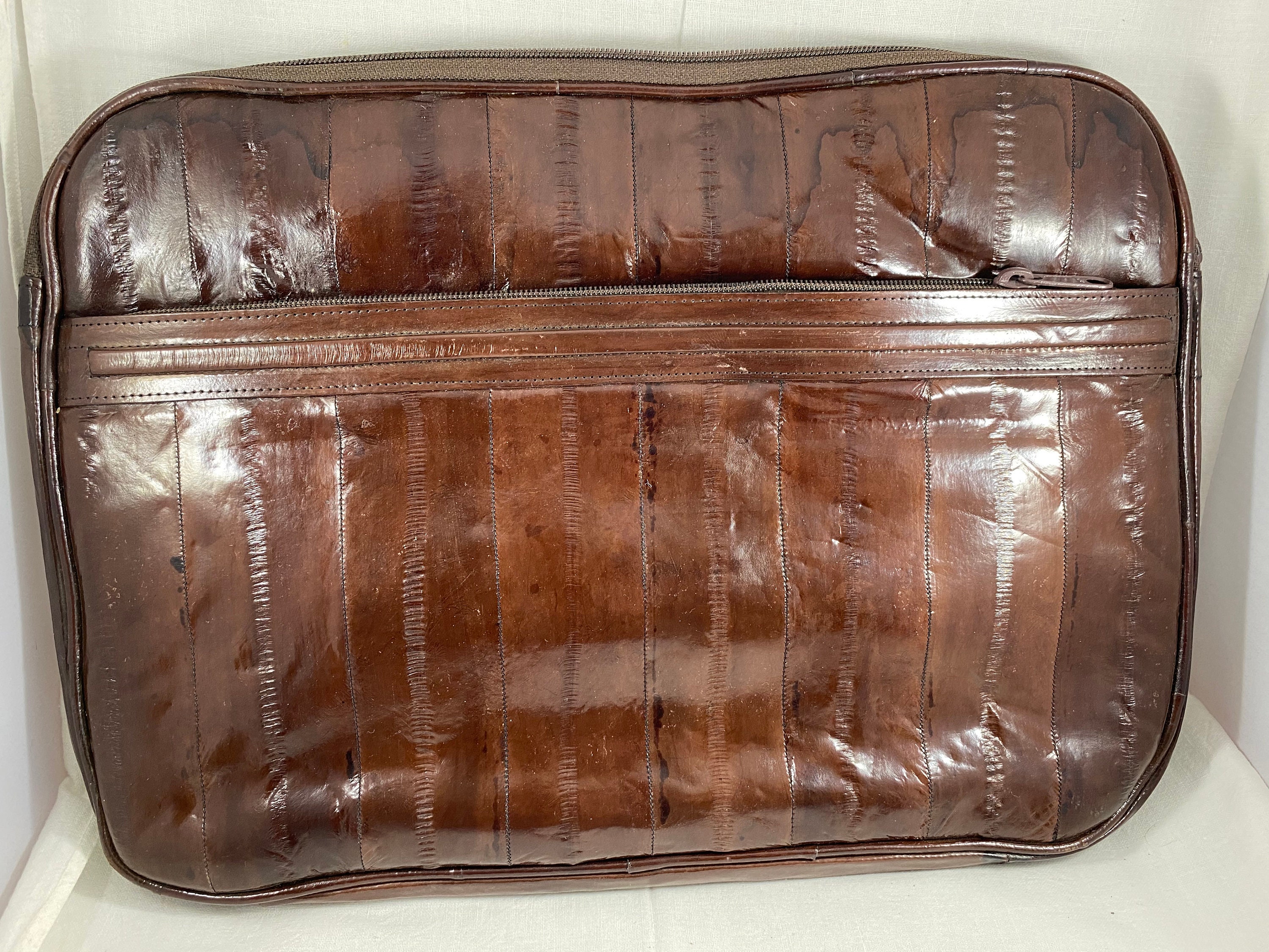 Eel Skin Laptop Tablet Case or Portfolio Brown or Burgundy - Etsy