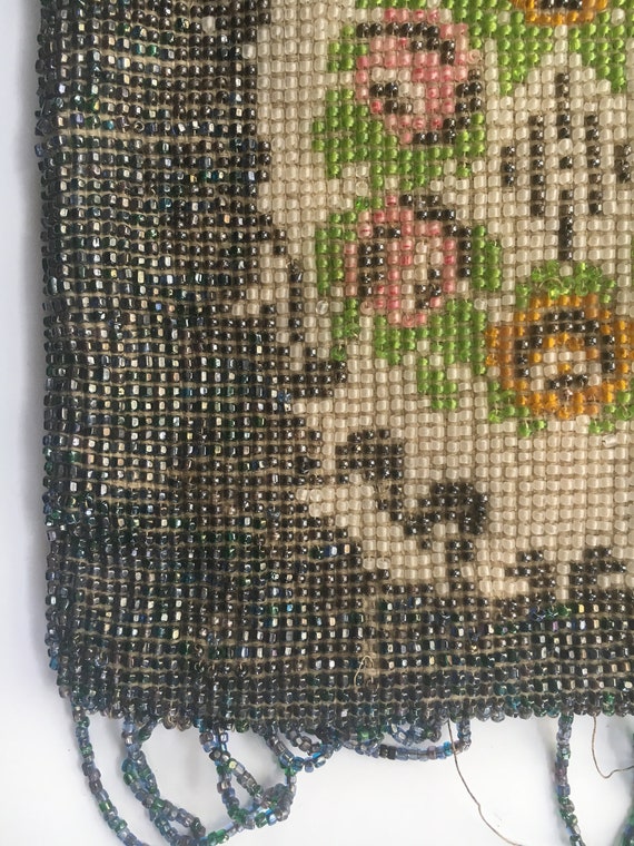 Beaded Victorian Floral Handbag - Gem